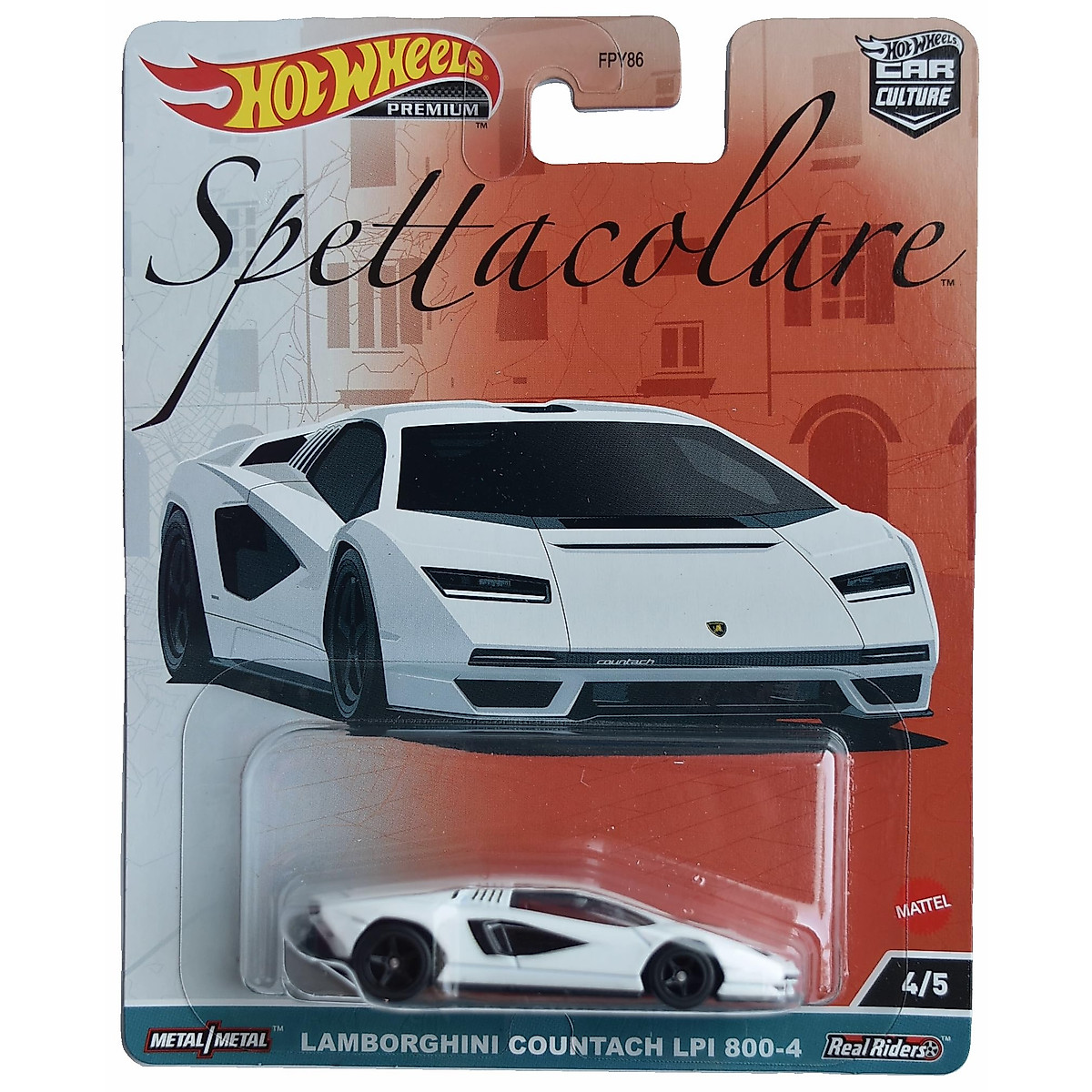 Hot Wheels Lamborghini Countach LPI 800-4, Spettacolare 4/5 [White]