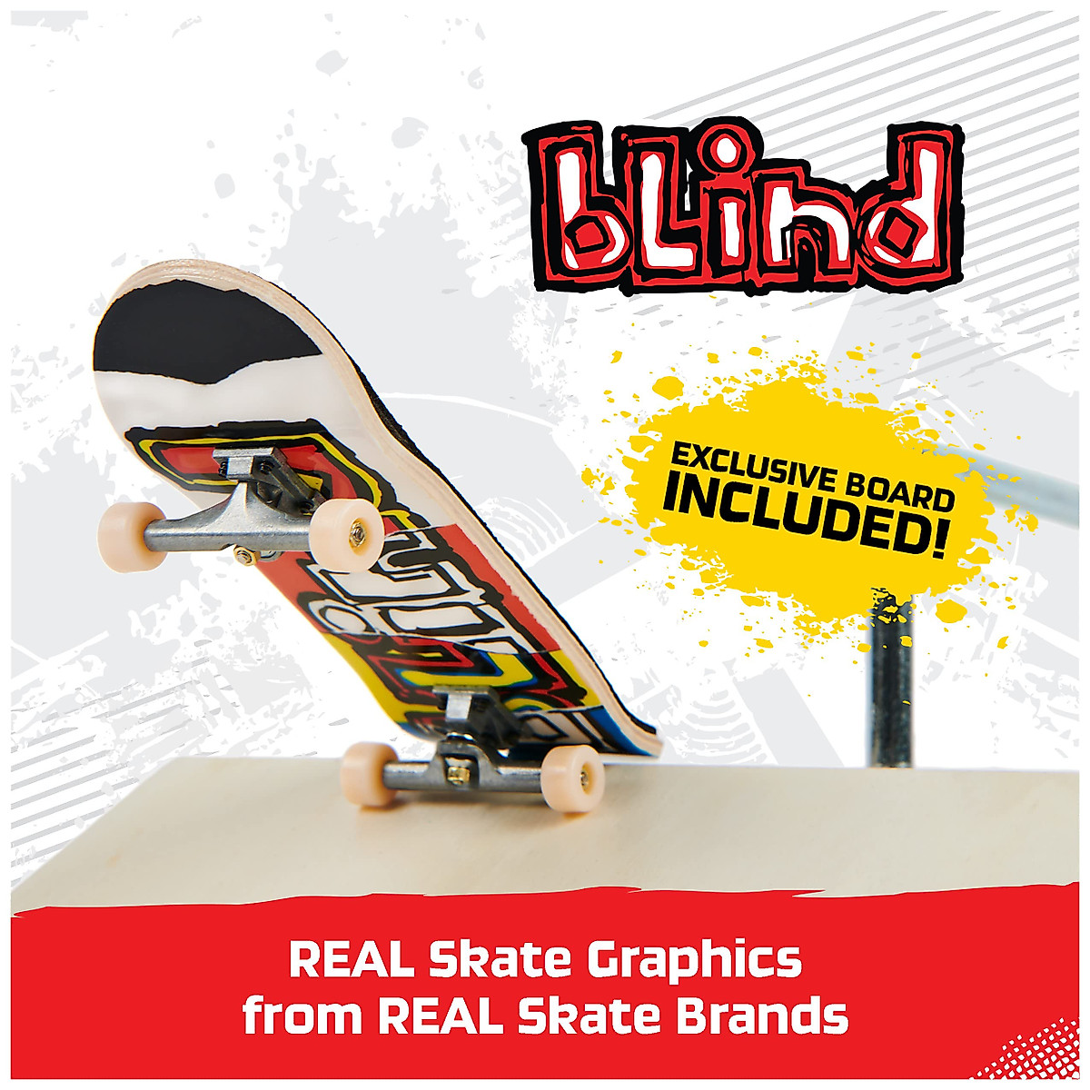 TECH DECK Performance Series, Shred Pyramid Set with Metal Rail and Exclusive Blind Fingerboard, Made with Real Wood, Kids Toy for Boys and Girls Ages 6 and up