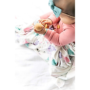 Large Premium Knit Baby Swaddle Receiving Blanket "Sassy" by Copper Pearl