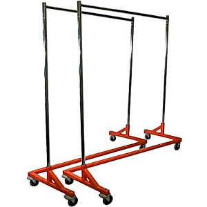 Only Hangers Pair of Nesting Base Heavy Duty Rolling Z Rack Garment Rack Clothing