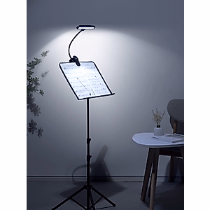 Kootek Music Stand Light, Eye Caring Clip-on Piano Light, 360° Flexible Neck Adjustable Brightness USB Rechargeable Light Lamp for Piano, Sheet Music, Book Reading