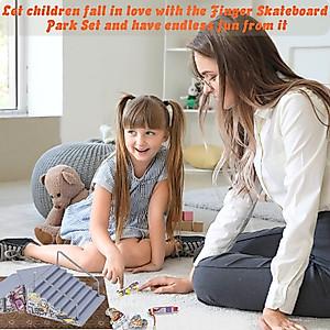 Fingerboard Ramps, Ramp Skate Park Kit, Bigger Finger Skateboard Ramps Contain Skateboards, Ramps, Scooters, Skates, Teen Girl Gifts Boys