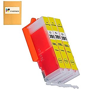 F FINDERS&CO CLI-281 281 XXL Yellow Ink Tank Replacement for Canon PIXMA TS6320 TR7520 TS8120 TS8320 TR8520 TS9120 (3X 281XXL Yellow)