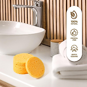 GAINWELL 100PCS Compressed Facial Sponges, Cleansing, for Personal Spa Esthetician Use