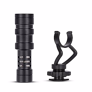 EACHSHOT Video Microphone Mic for Camera Canon, Nikon, Sony A7III A6500 A6400 A6300, Panasonic GH5 GH4, GoPro Mic Adapter, iPhone Vlog Vlogger w/ 3.5mm TRRS TRS Cable [NOT for Rebel T6]