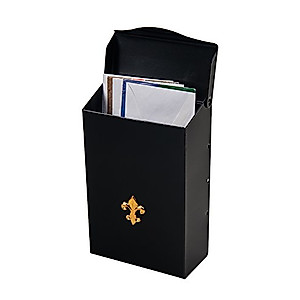 Gibraltar Mailboxes Classic Small Capacity Galvanized Steel Black, Wall-Mount Mailbox, BW110000