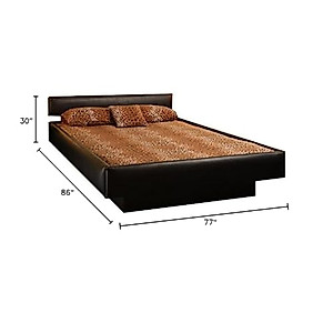 Strobel Organic Vail Complete Waterbed 5 Board Fabric Upholstered Chocolate Fabric King