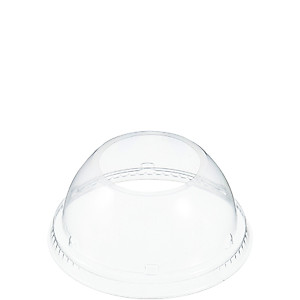 Dart 16LCDHX Clear Dome Lid with Ex Lg Hole (Case of 1000)