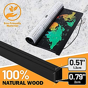 24x36 24x18 24x30 Poster Frame, Magnetic Wood Frame Frames for Photo Picture Canvas Artwork Wall Hanging (1 Pack, 24", Black)