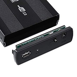 3.5 inch HDD External Case USB 2.0 to SATA External 3.5 Hard Drive Enclosure Disk for 3.5 SATA HDD External Storage Box with Aluminum Case (USB2.0-Silver)