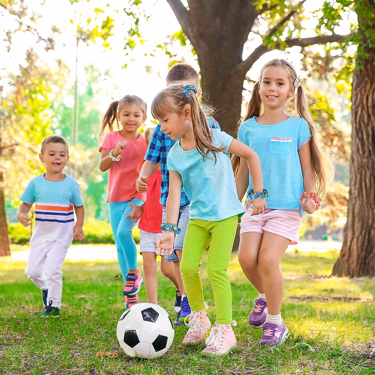 20 Pieces Softball Soccer Basketball Hair Scrunchies Satin Hairbands Scrunchy Elastic Hair Ties for Women(Softball Style)