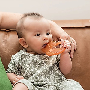 haakaa Silicone Owl Teether, Sleeping Owl Soothing Teething Teether Toy for Infants Toddler, Soft Chew Teething Toys for Babies 3 Months+, BPA Free