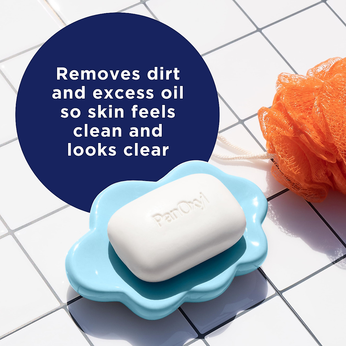 PanOxyl Acne Treatment Bar with 10% Benzoyl Peroxide, Maximum Strength Bar Soap for Face, Chest and Back, Benzoyl Peroxide Soap Body Wash, Vegan, For Acne Prone Skin, 4 oz