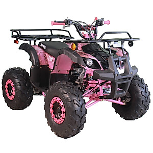 X-PRO ATV 4 wheelers for Sale 125cc ATV Quad Four Wheelers Youth ATV 4 wheelers with Remote Control (Pink Camo)
