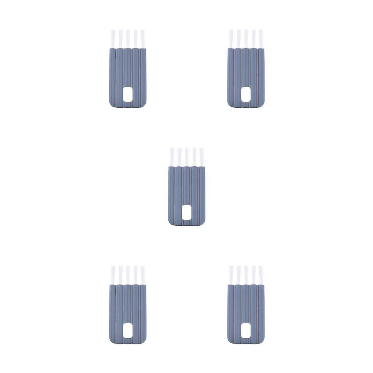 Toilet Brush and Holder Set, 5 PCS Cup Cleaning Brush Groove Brushes Computer Keyboard Vegetable Tool Gray