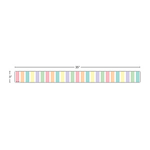 Teacher Created Resources Pastel Pop Stripes Straight Border Trim