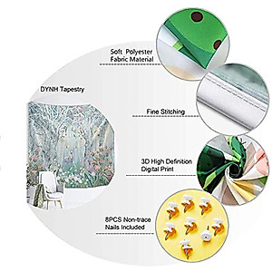 Cartoon World Map Tapestry Wanderlust, Cartoon Animal Mountains Forests World Map for Children and Kids Tapestry Wall Hanging, Wall Blankets Home Decor Beach Towel TV Background Panels 60X40 in