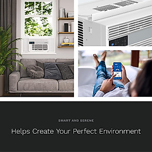 hOmeLabs 6,000 BTU Window Air Conditioner with Smart Control – Low Noise AC Unit with Eco Mode, LED Control Panel, Remote Control, and 24 hr Timer