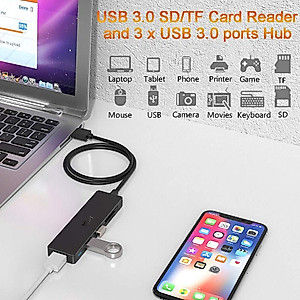 TSUPY USB 3.0 Hub Multi USB Data HUB Ultra-Slim USB HUB USB Multiport Extender
