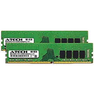 A-Tech 16GB (2x8GB) DDR4 2400 MHz UDIMM PC4-19200 (PC4-2400T) CL17 DIMM Non-ECC Desktop RAM Memory Modules