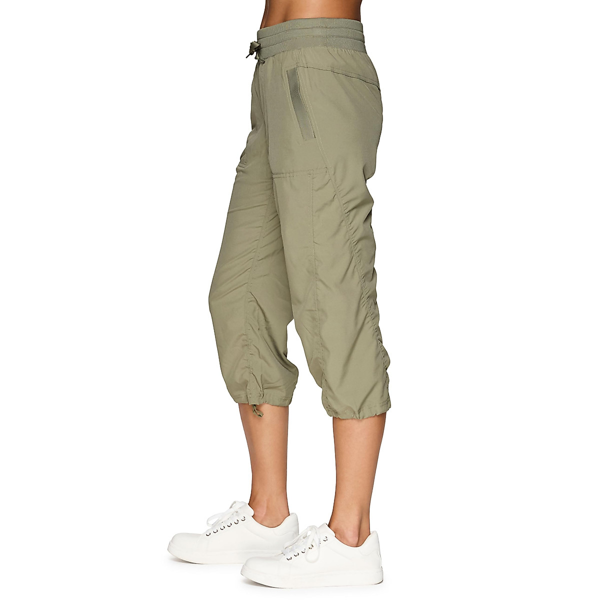 RBX Active Capri Pants for Women Joggers Stretch Lightweight Women’s Casual Pant Smoke Sage M