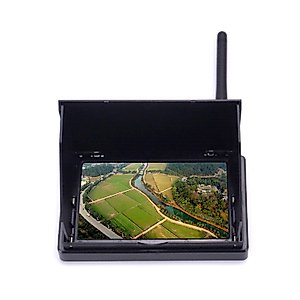Readytosky 4.3" FPV Monitor 48CH 480 x 272 LCD Reciever Monitor Auto Search with OSD Built-in Battery+Sunshade Hood for FPV Drone Quadcopter