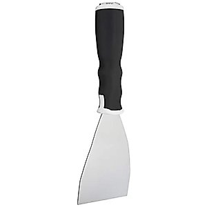 Amazon Basics Soft Grip, Heavy Duty, Bent Scraper with Pole Socket & Hammer End, 3"