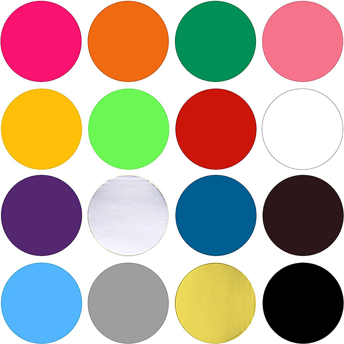 JANYUN 6528pcs Colored Dot Stickers,1/4" Small Color Labels Coding Circle Round Coding Dot Labels Stickers 16 Colors