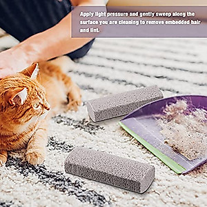 2 Pieces Pet Hair Remover for Cat Hair Removal Pumice Stone Tool Carpet Dog Fur Removal Tool for Car Couch Furniture Bedding Easy to Clean (5.3 Inches)
