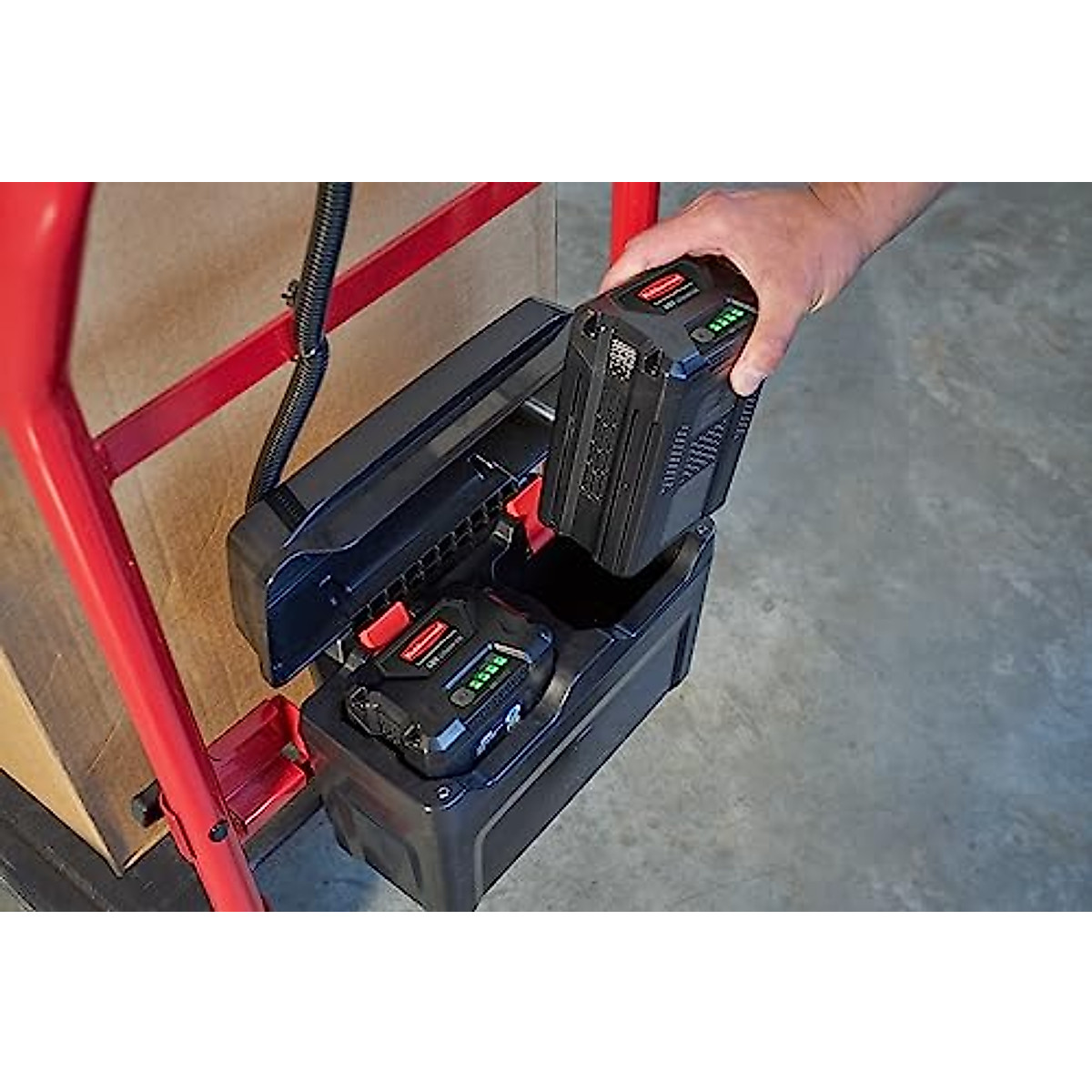 Rubbermaid Commercial Products Platform Truck Motorized Kit, Medium Size, 24"x48", for Moving Heavy Loads in Industrial/Commercial/Warehouse Environments