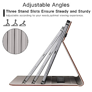 ZtotopCases for iPad Pro 11 Inch 4th/3rd/2nd Generation Case 2022/2021/2020, Premium PU Leather Smart Folio Cover with Auto Wake/Sleep, Hand Strap for iPad Pro 11'' 4th/3rd/2nd Gen,Brown