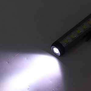 Qcwwy LED Penlight Aluminum Alloy Portable USB Rechargeable Dual Beam Penlight for Medical Professionals, Nurses - Pocket Handheld Light