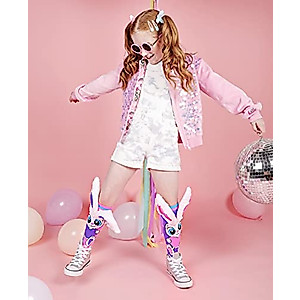 MADMIA Funny Bunny Socks, Vibrant Knee-High Socks with Cute Bendable Ears