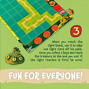 Peaceable Kingdom Race to the Treasure! Cooperative Path Building Game for 2 to 4 Kids Ages 5+
