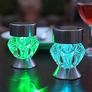 SUNNYPARK Solar Pathway Lights Outdoor, 6 Pack Solar Garden Lights, Color Changing LED Landscape Stake Outdoor Solar Lights for Walkway, Pathway