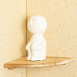 Increased Fire Corner Wall Shelf Wall Mounted Wood Round Floating Shelves Hanging Plant Shelf Kitchen Bathroom Speaker Large Carbonize