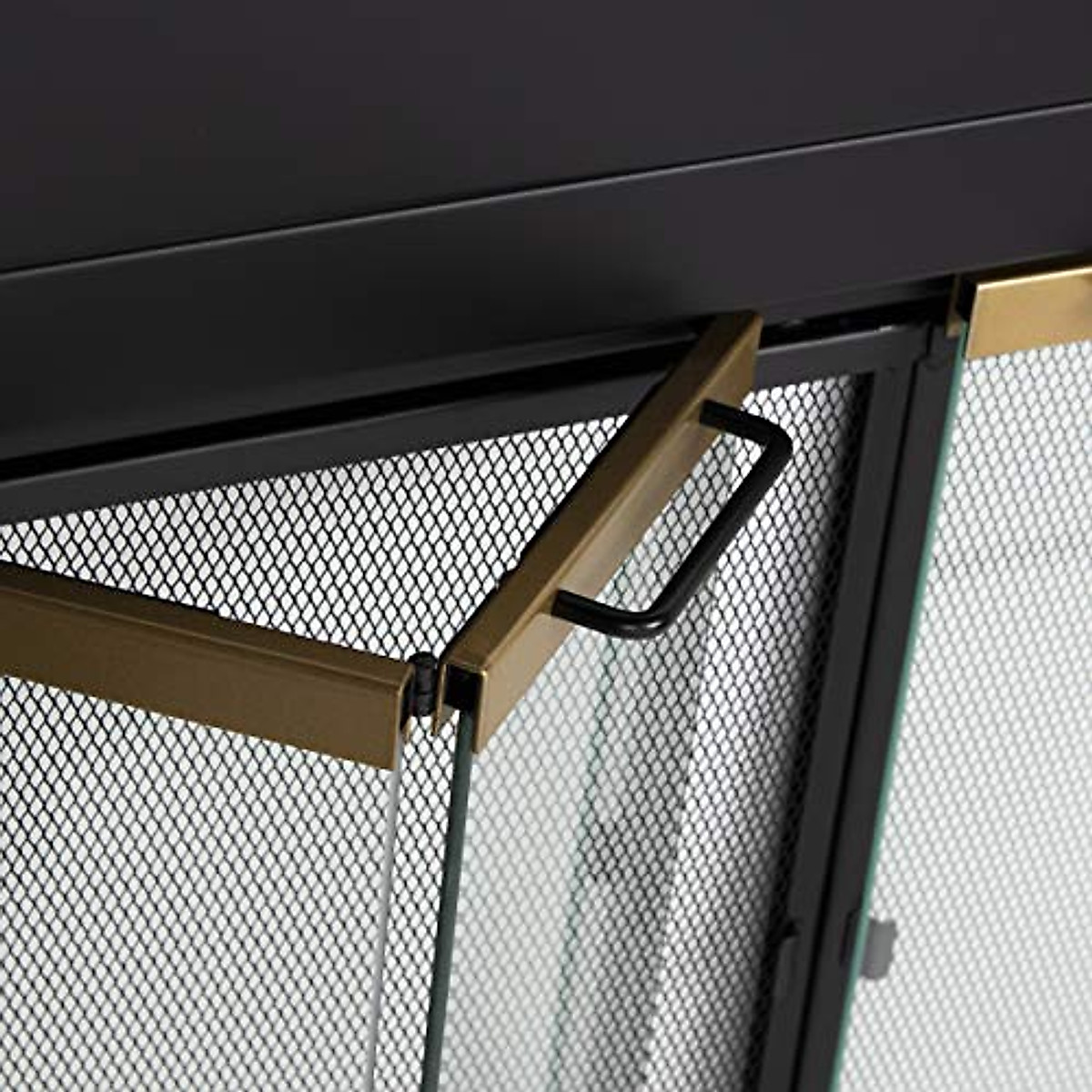 Pleasant Hearth AR-1022 Arrington Fireplace Glass Door, Black, Large