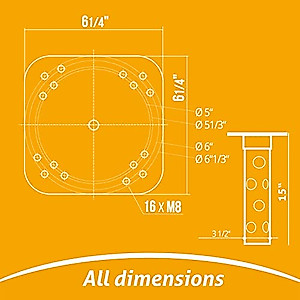 4smile Umbrella Base - Stainless Steel In-Ground Umbrella Stand, Made in Germany, 2,200lbs load-bearing - Secure mounting solution for every Cantilever Umbrella