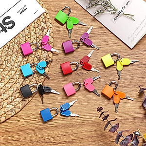 Luggage Locks with Keys Suitcase Locks Mini Metal Keyed Padlocks for Backpack Boxes Laptop Bag School Gym Locker 23mm (Fresh Color,6 Pieces)