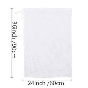 Extra Large Heavy Duty Mesh Laundry Bags Household Storage Bag Commercial Machine Washable Drawstring Netted Wash Laundry Liners For Colleage Dorms,Camp,Factory,Travels,2 Pack