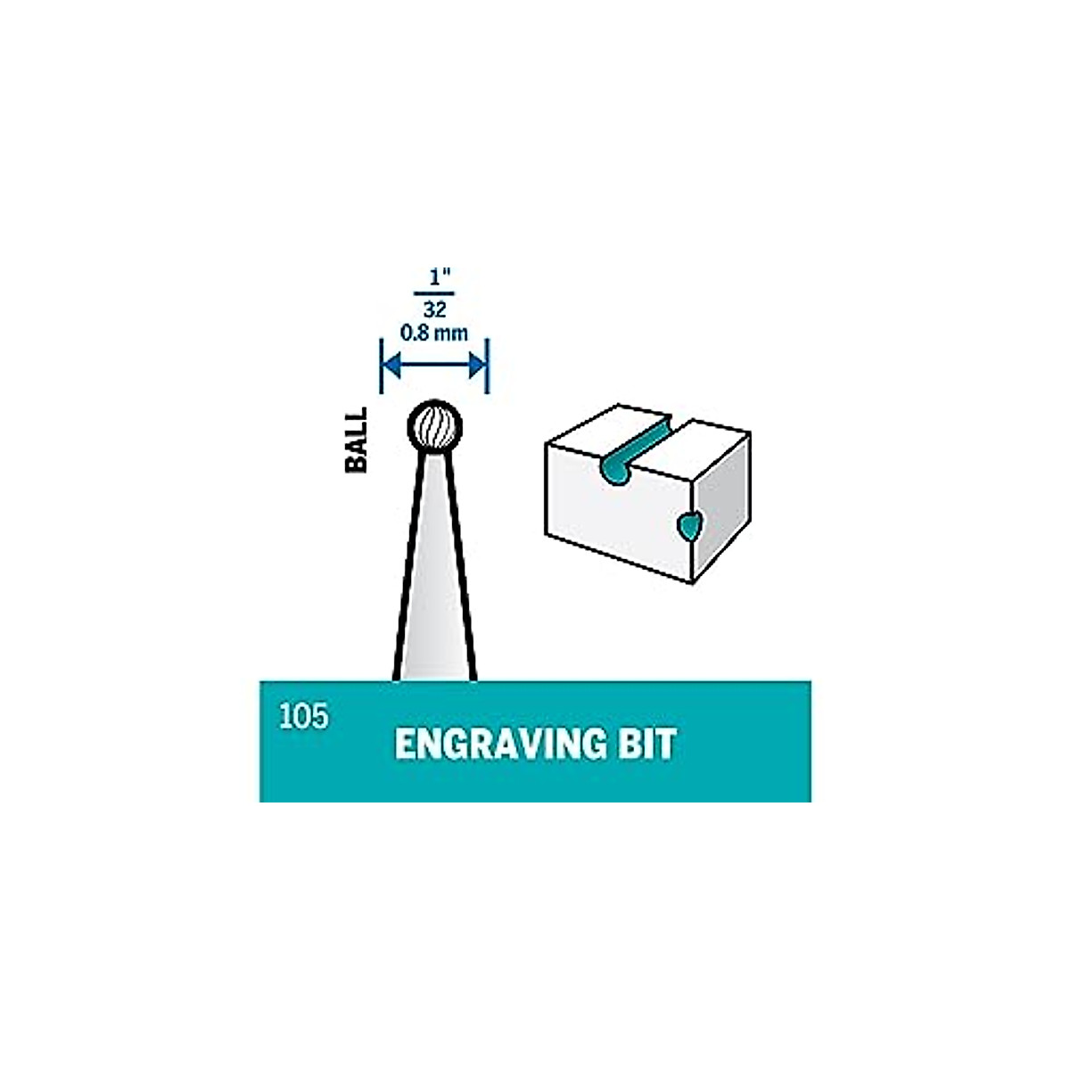 Dremel 105 Engraving Cutter, 1/8" Shank