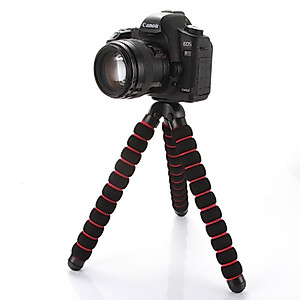 FocusFoto Octopus Flexible Portable Tripod Stand 1/4'' 3/8'' Screw Mounting for Pentax Olympus Action Camera Digital DV DSLR Camera Large Size