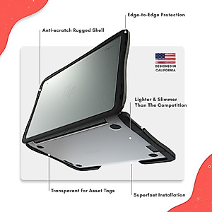 UZBL Case for HP Chromebook 11 G9 EE & for HP Chromebook 11 G8 EE | Protective Air Hard Shell Polycarbonate Laptop Clear Case Cover | Student-Proof Protection