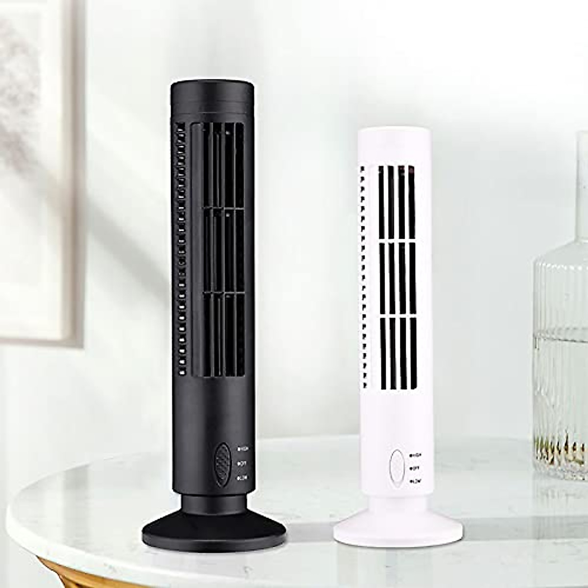 Cloudro Tower Fan With Remote,air Conditioner Fan,floor Fan-cooling Fan- Floor Fan-2 Speeds-quiet Portable Standing Bladeless For Indoor, Bedroom And Home Office Use(13 In) (Black), Small