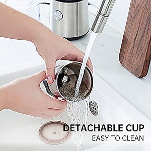 Befano Coffee Bean Grinder Electric, 2.8oz Large Capacity Spice and Nut Grinder, Espresso Grinder with Removable Cups and Stainless Steel blade, Easy to Clean,180W High Power - Brushed Silver