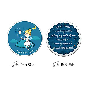 Tooth Fairy Box for Boys and Girls, Baby Tooth Box for Under Tooth Fairy Pillow, Lost Baby Teeth Holder, Kids Toothfairy Keepsake Organizer