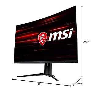 MSI 31.5” FHD (1920 x 1080) Non-Glare HDR Ready 180Hz 1500R Curvature 1ms 16:9 HDMI/DP/USB AMD FreeSync Height Tilt Adjustment Curved Gaming Monitor (OPTIX MAG322CR)