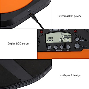 Drum Practice Training Pad, Digital Electronic Drum Training Pad Tempo Metronome with Earphone Electric Drum Pad Colored Drum Practice Pad Colored Drum Practice Pad