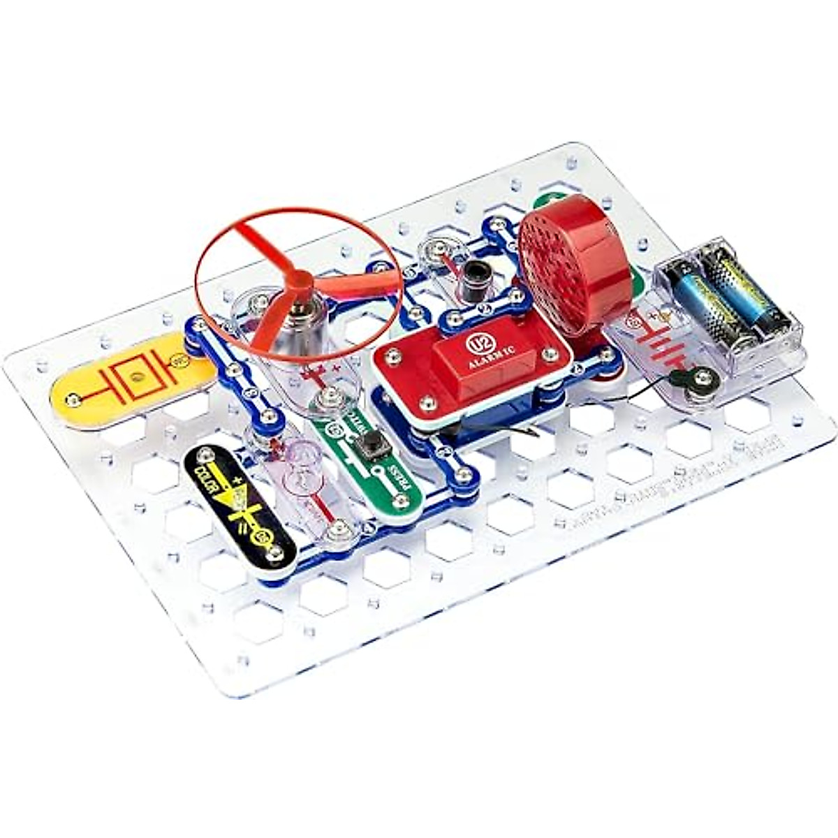 Snap Circuits Jr. SC-100 Electronics Exploration Kit, Over 100 Projects, Full Color Project Manual, 28 Parts, STEM Educational Toy for Kids 8 +