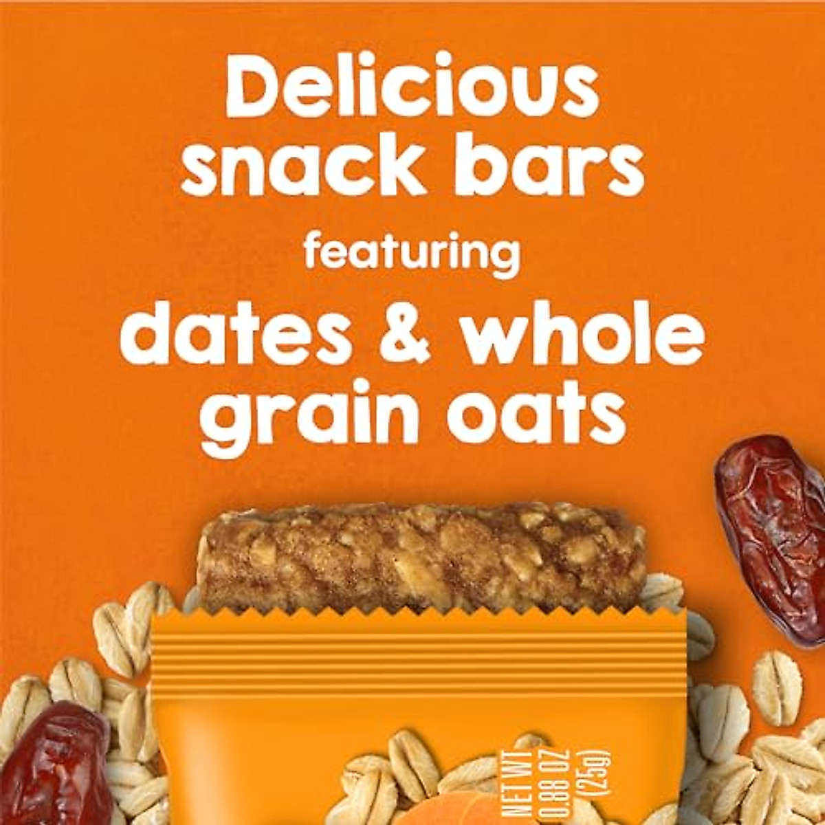 Happy Tot Organics Fiber & Protein Soft-Baked Oat Bars Organic Toddler Snack Banana & Carrot, 0.88 Ounce Bars, 5 Count Box (Pack of 6)